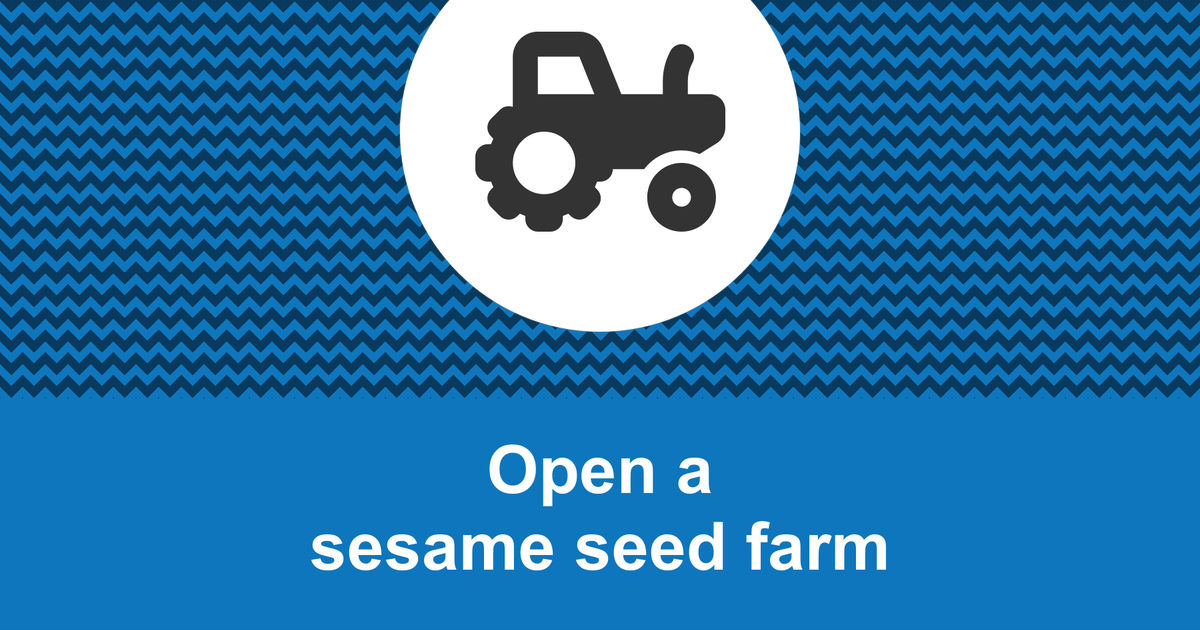 How to open a profitable sesame seed farm?