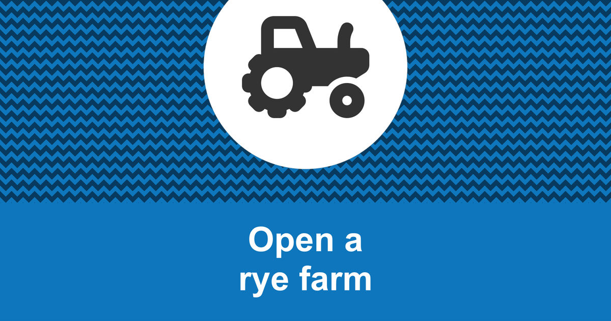 How to open a profitable rye farm?
