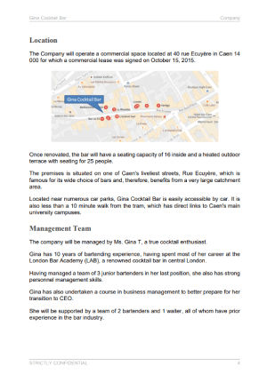 Bar business plan template