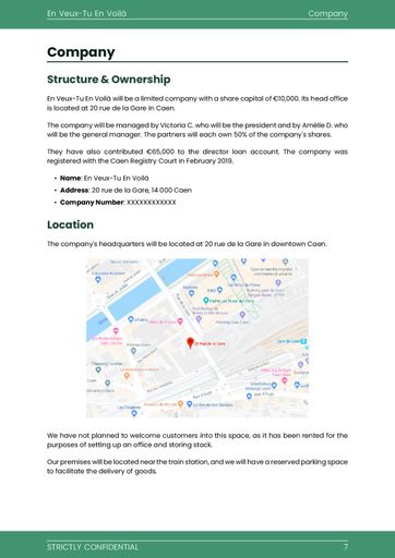 Clothing line business plan template