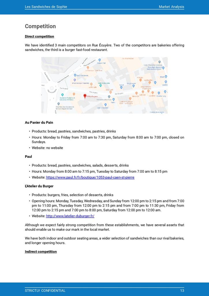 Deli business plan template