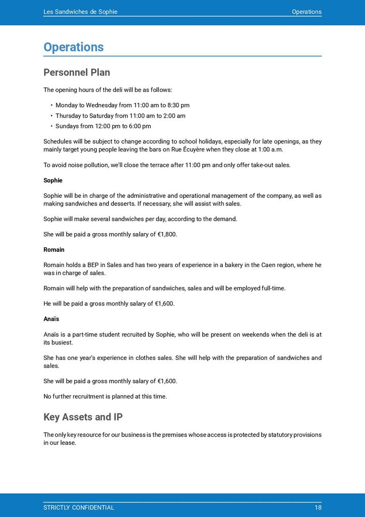 Deli business plan template