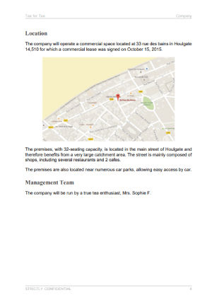 Tea room business plan template