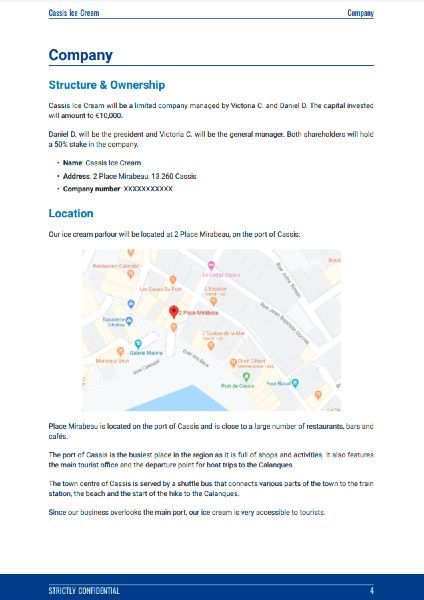 Ice cream parlour business plan template