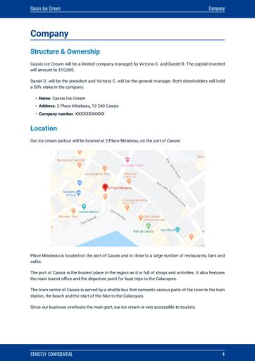 Ice cream parlour business plan template