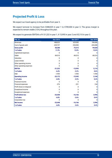 Travel agency business plan template