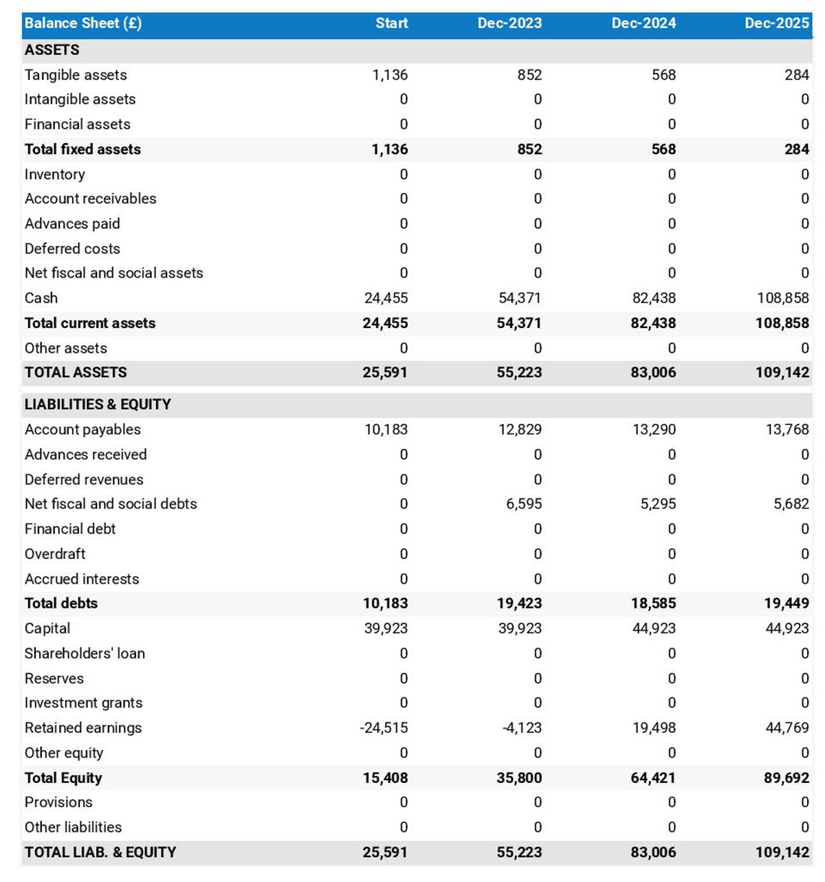 How to create a tuk-tuk company financial forecast?