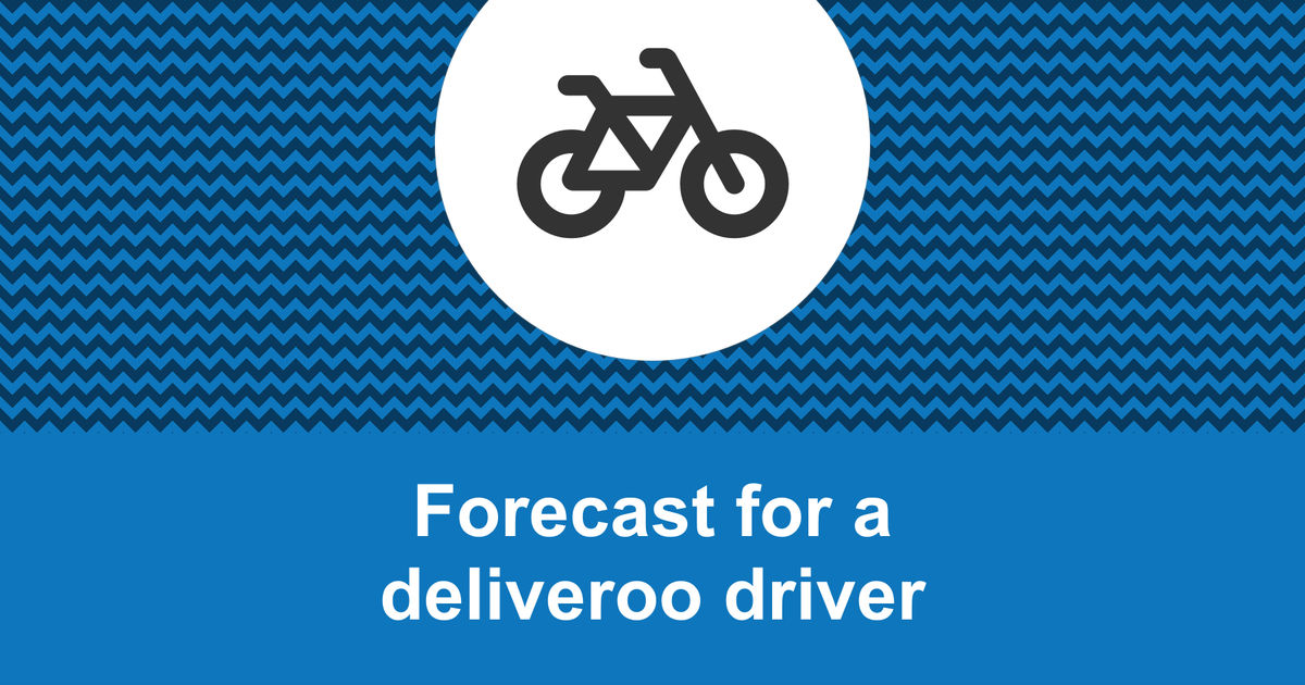 How to create a deliveroo driver financial forecast?