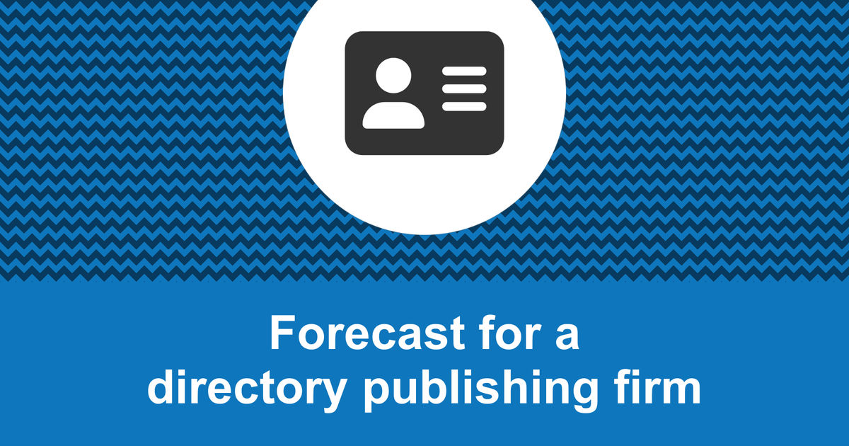 How to create a directory publishing firm financial forecast?
