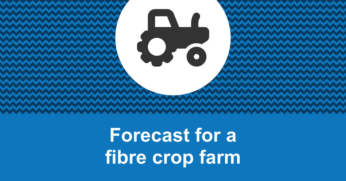 How to create a fibre crop farm financial forecast?