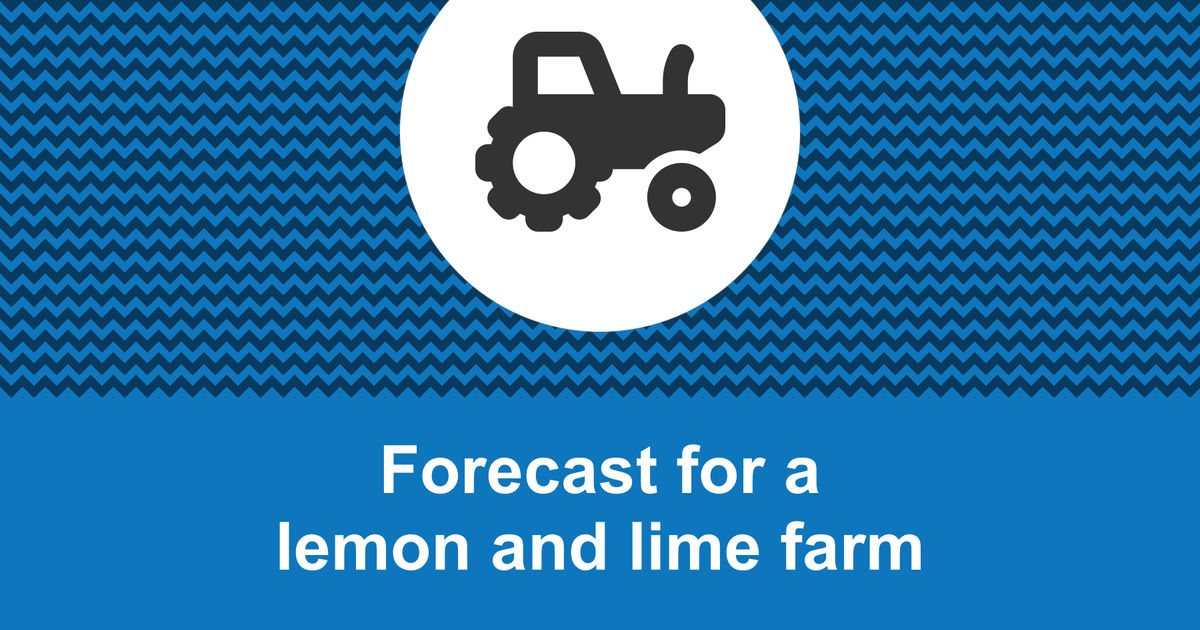 How to create a lemon and lime farm financial forecast?