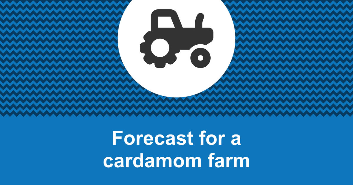 How to create a cardamom farm financial forecast?