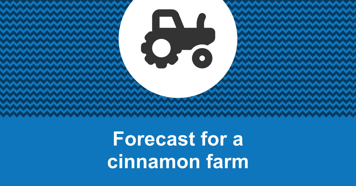 How to create a cinnamon farm financial forecast?