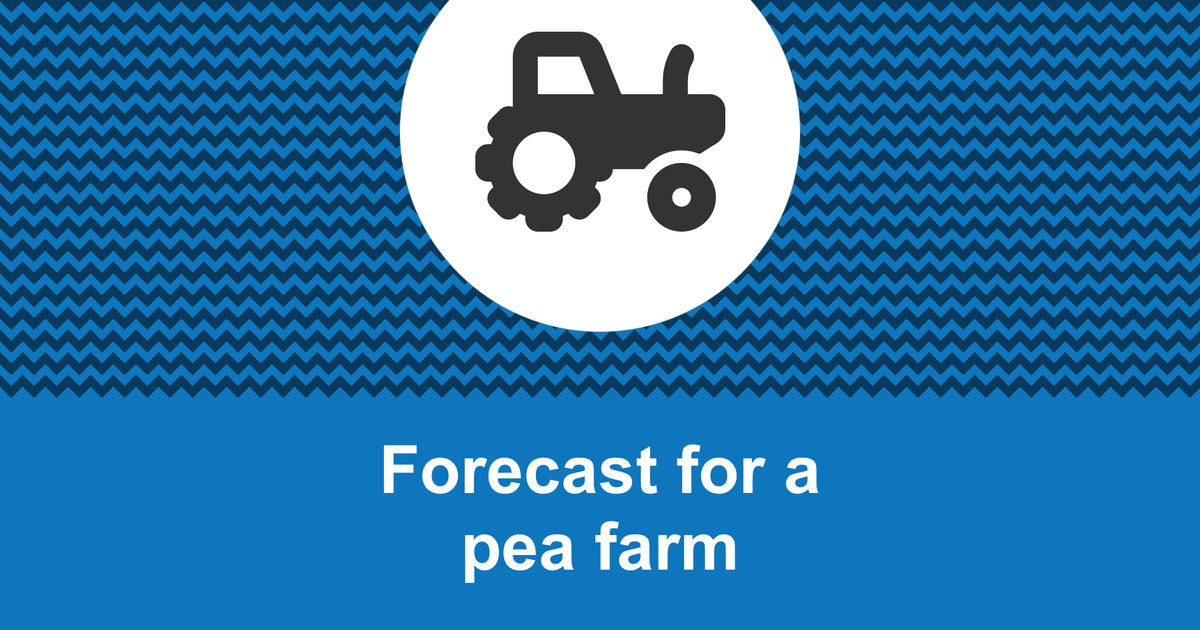 How to create a pea farm financial forecast?