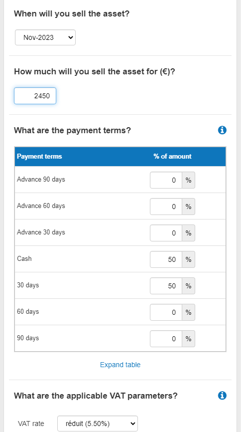 How can I enter fixed assets in The Business Plan Shop?